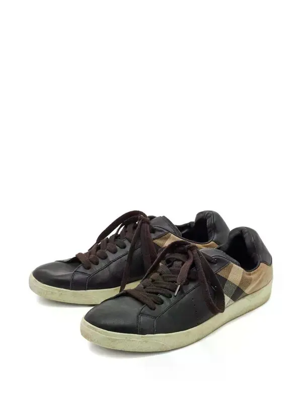Burberry Leather Checked Sneakers