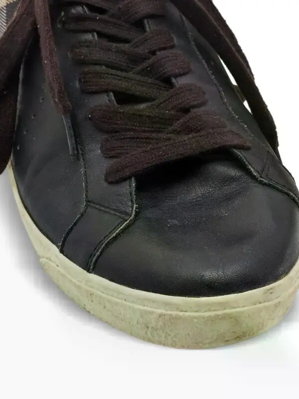 Burberry Leather Checked Sneakers
