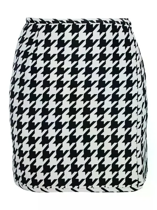 Off-White Houndstooth Wrap Skirt