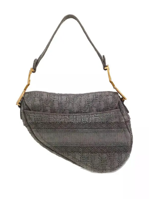 Dior Medium Saddle Oblique Handbag - Grey