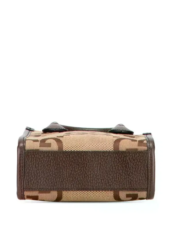 Gucci Mini Jumbo Gg Canvas Web Satchel - Brown