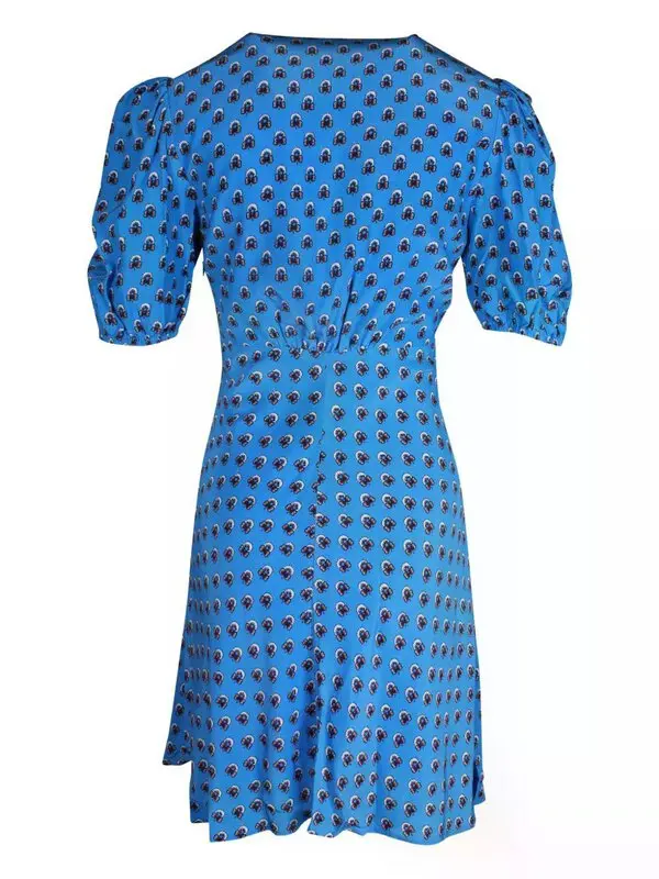 Staud Milla Puff-sleeve Floral-print Mini Dress