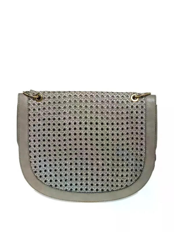 Stella McCartney Alexa Woven Leather Flap Crossbody Bag