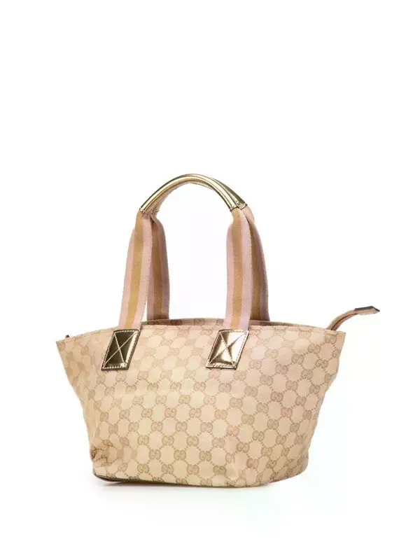 Gucci Gg Canvas Web Handbag - Brown