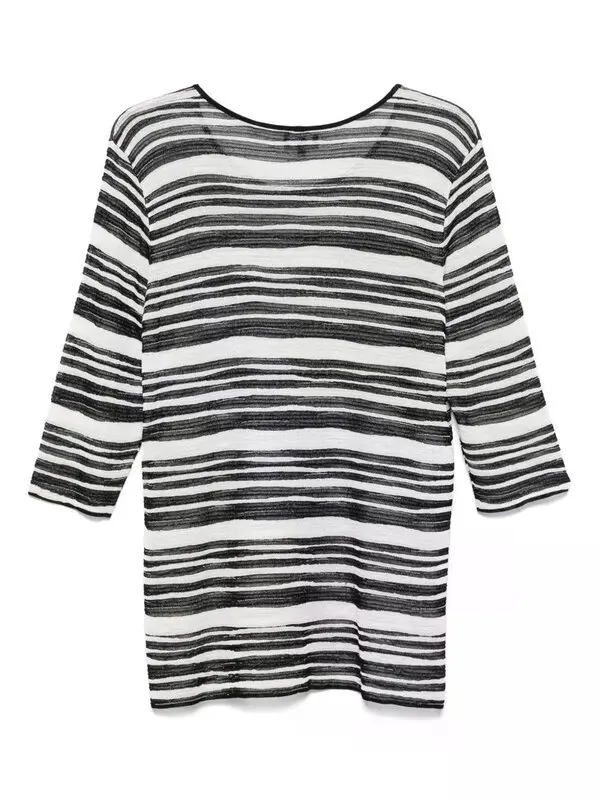 Giorgio Armani Striped Silk-blend Top