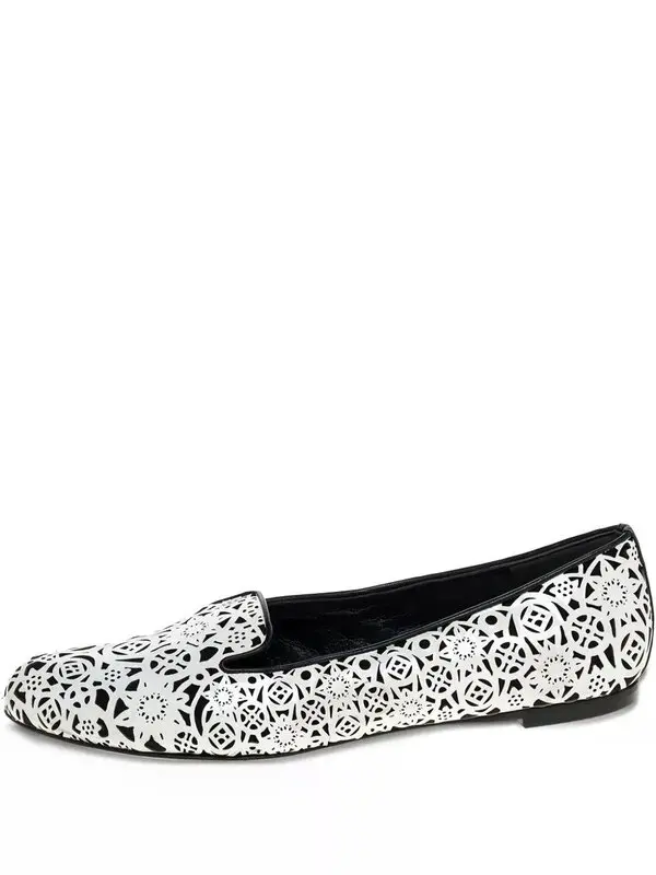 Alexander McQueen Lace-cut Ballet Flats