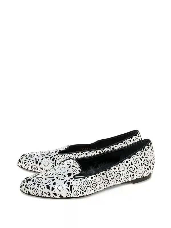 Alexander McQueen Lace-cut Ballet Flats