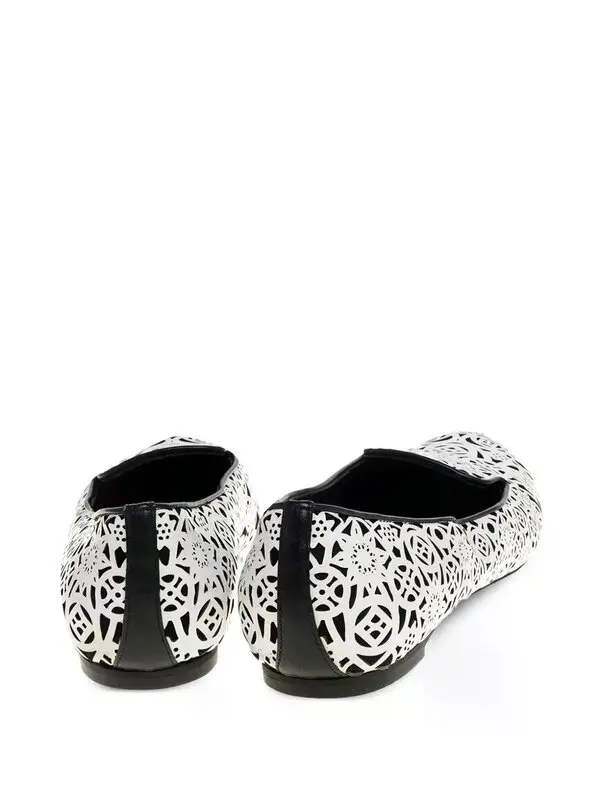 Alexander McQueen Lace-cut Ballet Flats