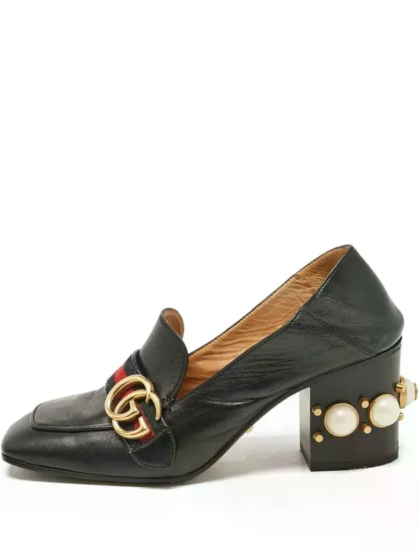 Gucci 45mm Leather Heeled Pumps