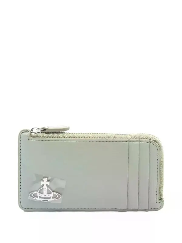 VIVIENNE WESTWOOD 2020s Logo-plaque Leather Wallet - Green