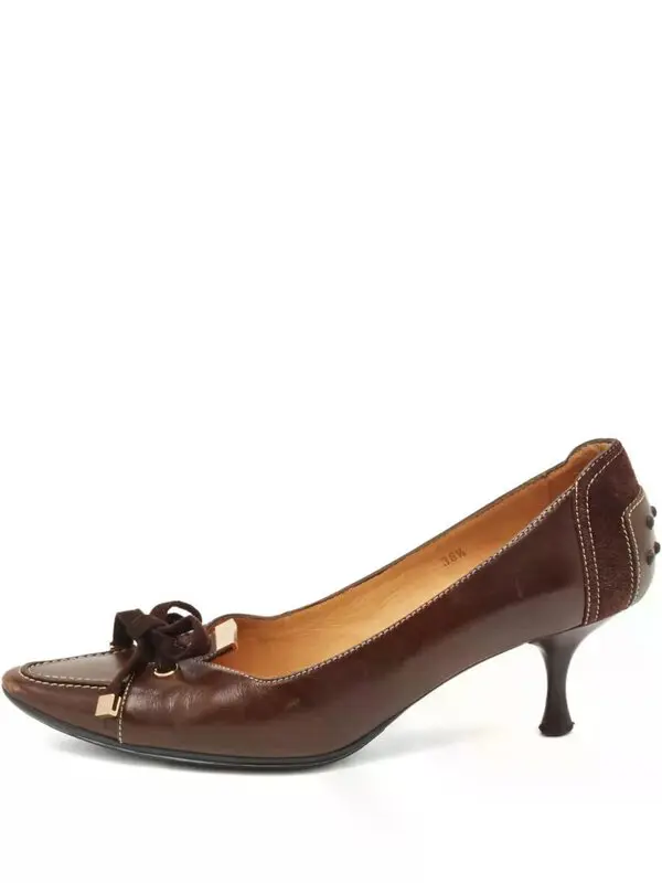 TOD'S 55mm Leather Heeled Pumps - Brown
