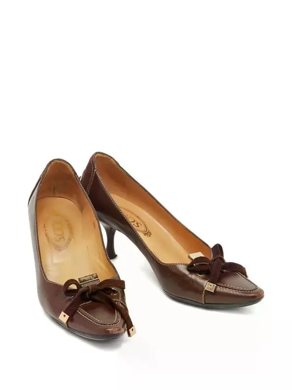 TOD'S 55mm Leather Heeled Pumps - Brown