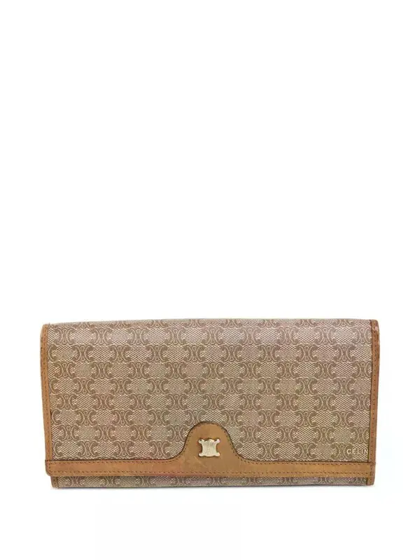 Celine Macadam-pattern Wallet - Neutrals