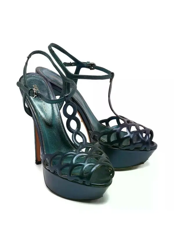 SERGIO ROSSI 130mm Platform T-strap Sandals