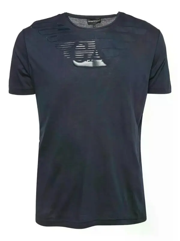 Emporio Armani Logo-print Cotton T-shirt - Blue