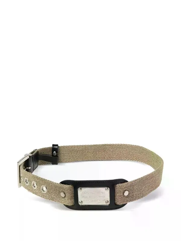 Dolce & Gabbana Leather-trim Canvas Belt
