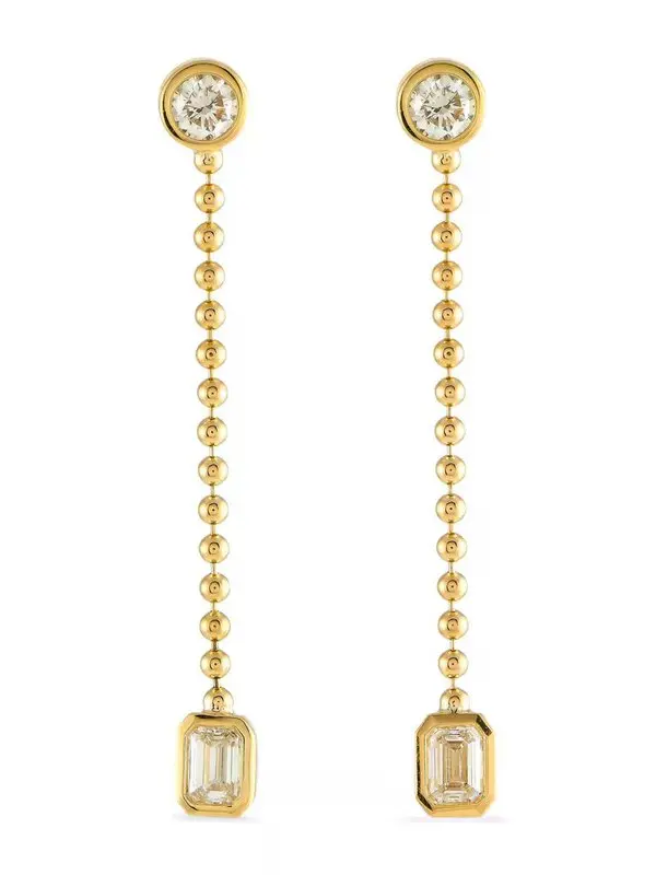 LB EXCLUSIVE 18k Gold Diamond Earrings - Yellow