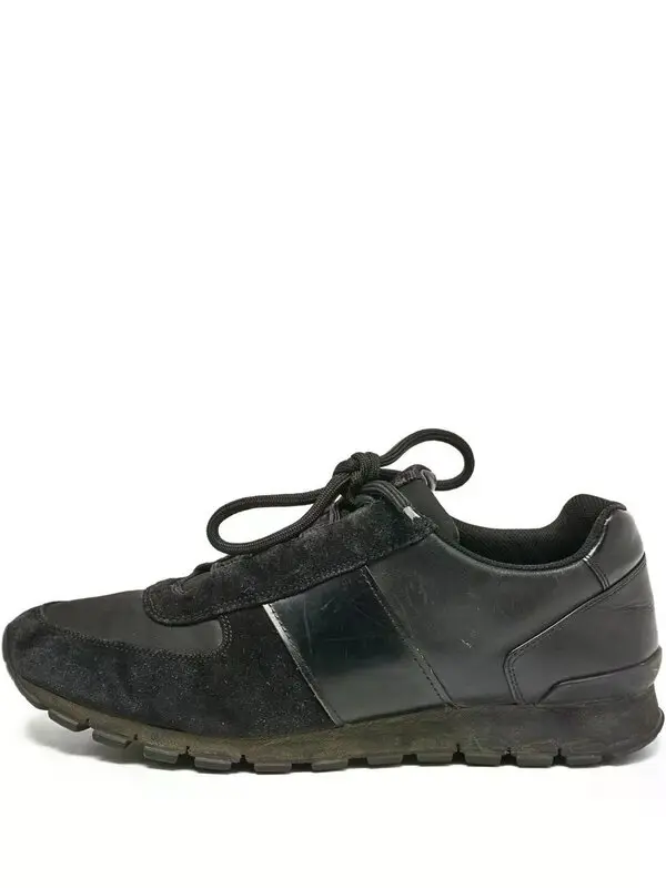 Prada Leather Panelled Sneakers