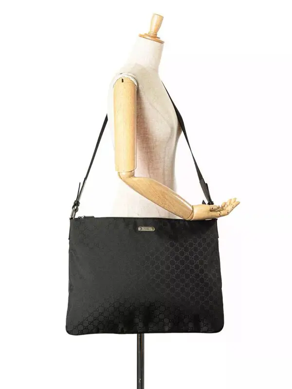 Gucci Gg Nylon Crossbody Bag - Black