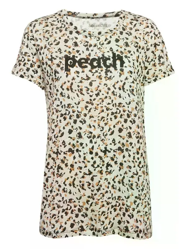 Zadig&Voltaire Leopard-print Linen T-shirt