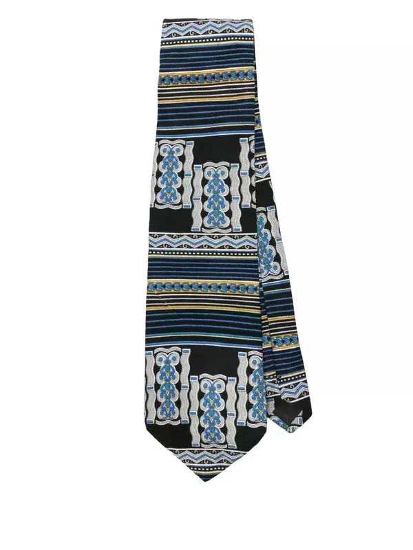 Versace 1990s Silk Tie - Blue
