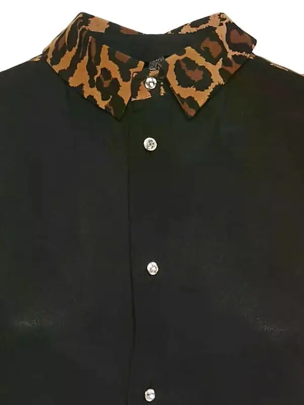 Miu Miu Leopard-collar Sleeveless Shirt