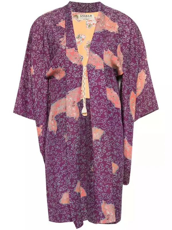 A.N.G.E.L.O. VINTAGE CULT 1970s Floral-print Kimono - Purple