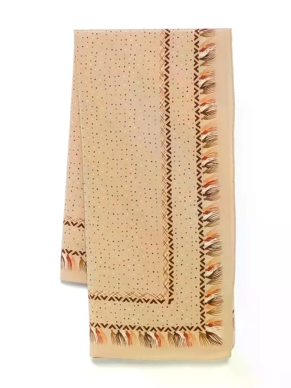 Valentino Garavani 1970s Silk Scarf - Neutrals