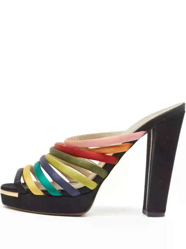 Fendi Satin Heeled Sandals