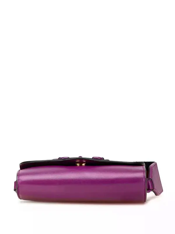 Gucci Leather Horsebit 1955 Web Crossbody Bag - Purple