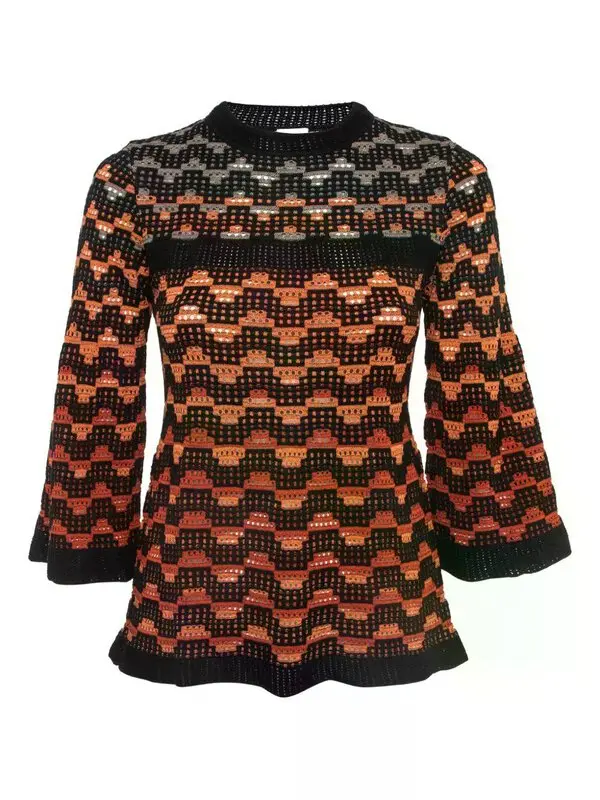 Missoni Geometric-pattern Bell-sleeves Top