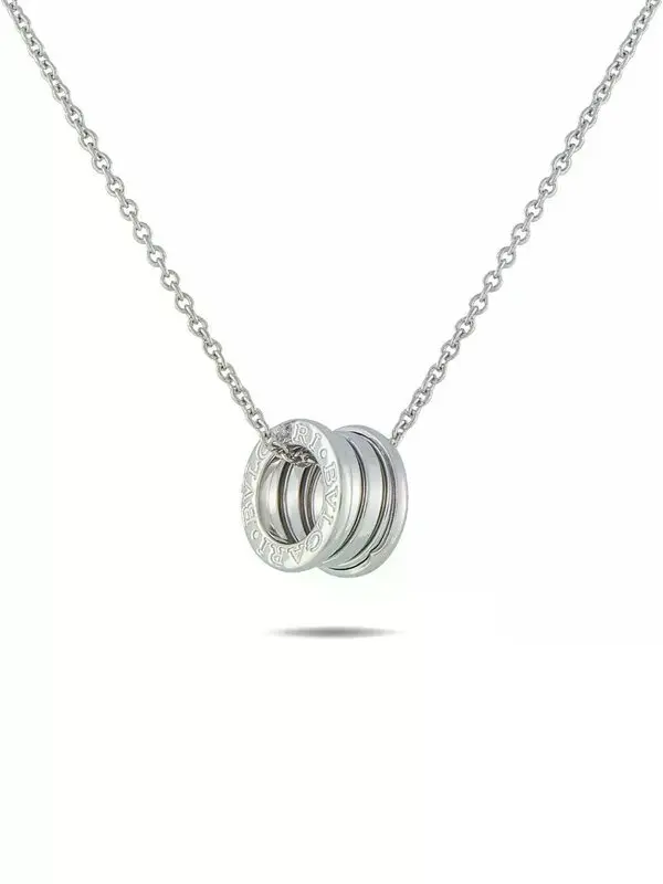 BVLGARI 18k White Gold B.zero1 Necklace - Silver
