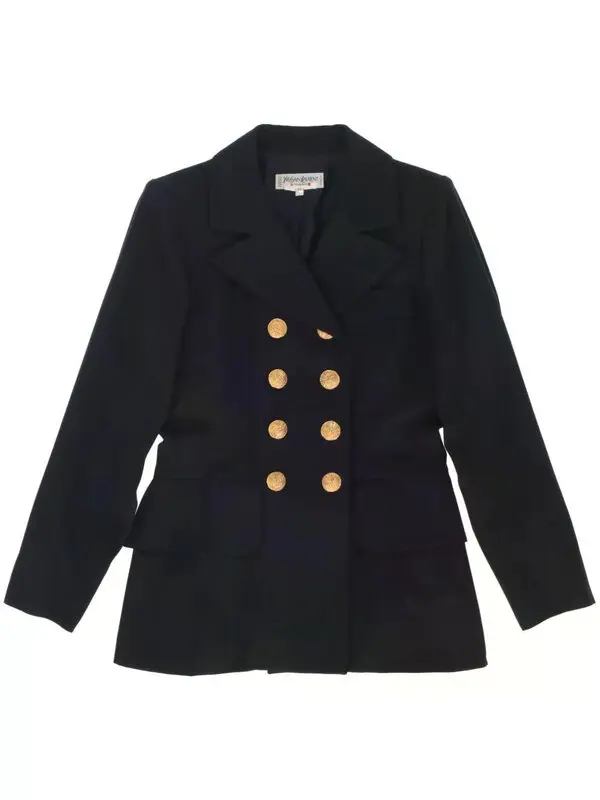 Saint Laurent 1990s Wool Double-breasted Blazer