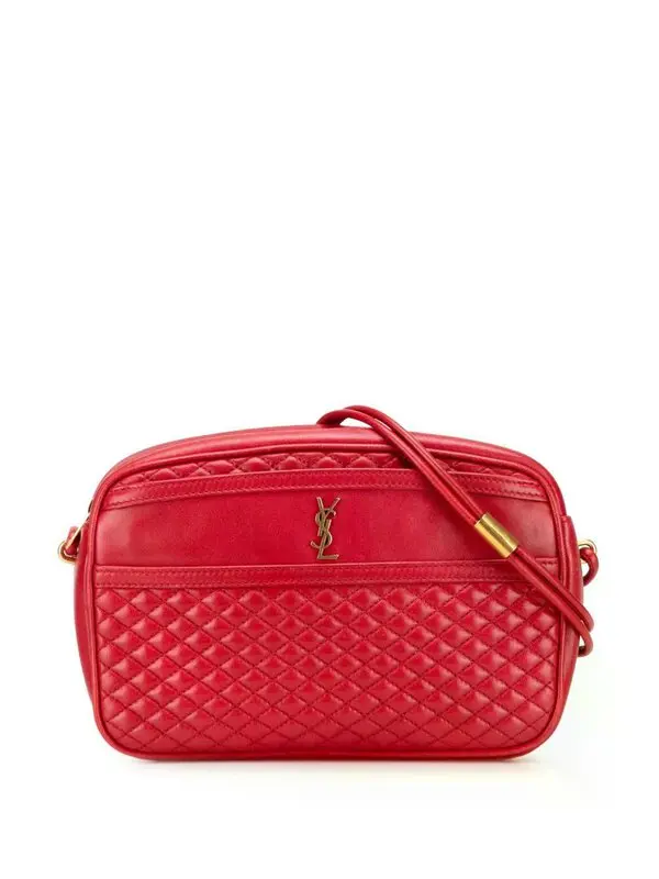 Saint Laurent Pre-owned Quilted Lambskin Victoire Camera Bag - Red