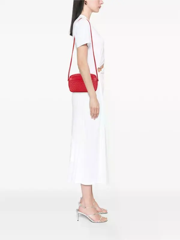 Saint Laurent Pre-owned Quilted Lambskin Victoire Camera Bag - Red