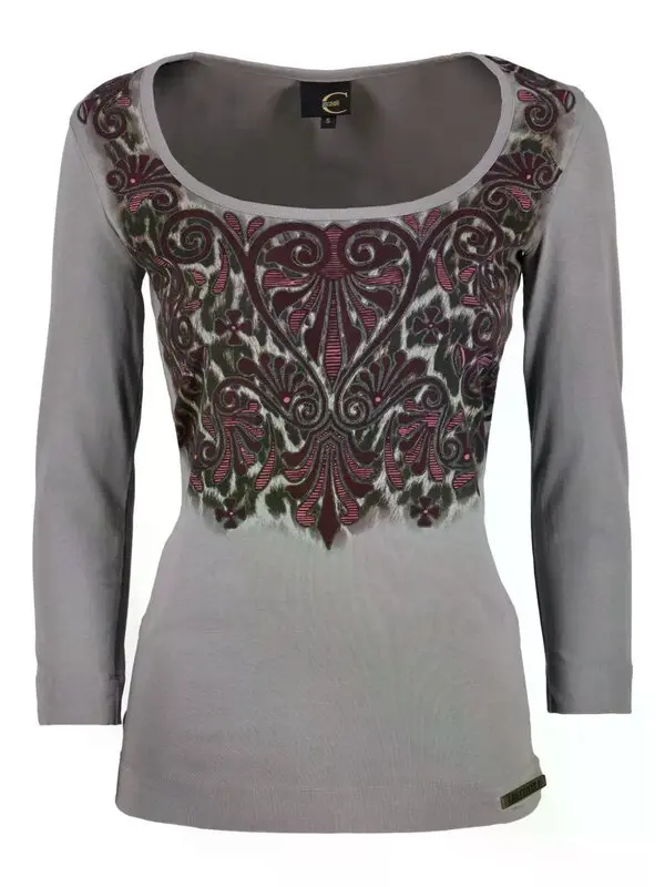 Just Cavalli Baroque-print T-shirt