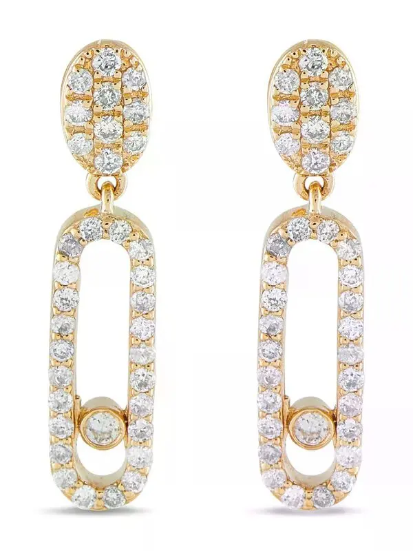 LB EXCLUSIVE 14k Yellow Diamond Drop Earrings - Gold