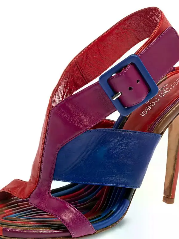 SERGIO ROSSI 100mm Color-block Sandals