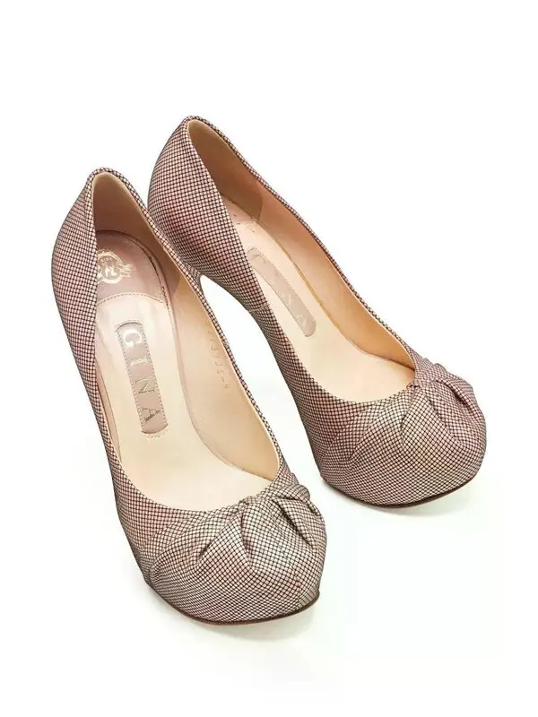 GINA 125mm Knot-embellished Heeled Pumps - Pink