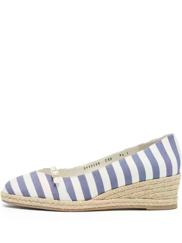 FERRAGAMO 50mm Striped Espadrilles