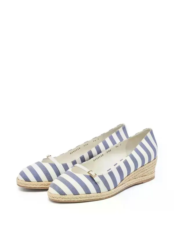 FERRAGAMO 50mm Striped Espadrilles