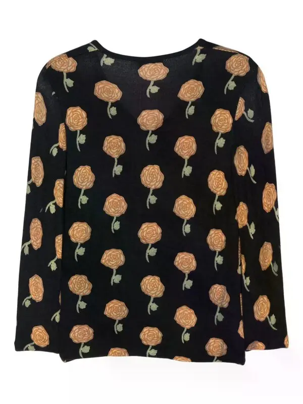 Versace 2000s Floral-print Jumper