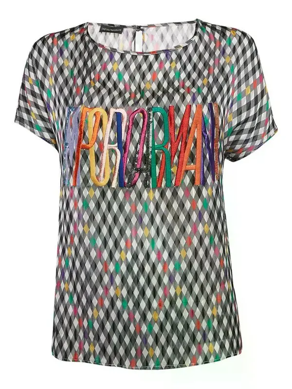 Emporio Armani Logo-embroidered Blouse