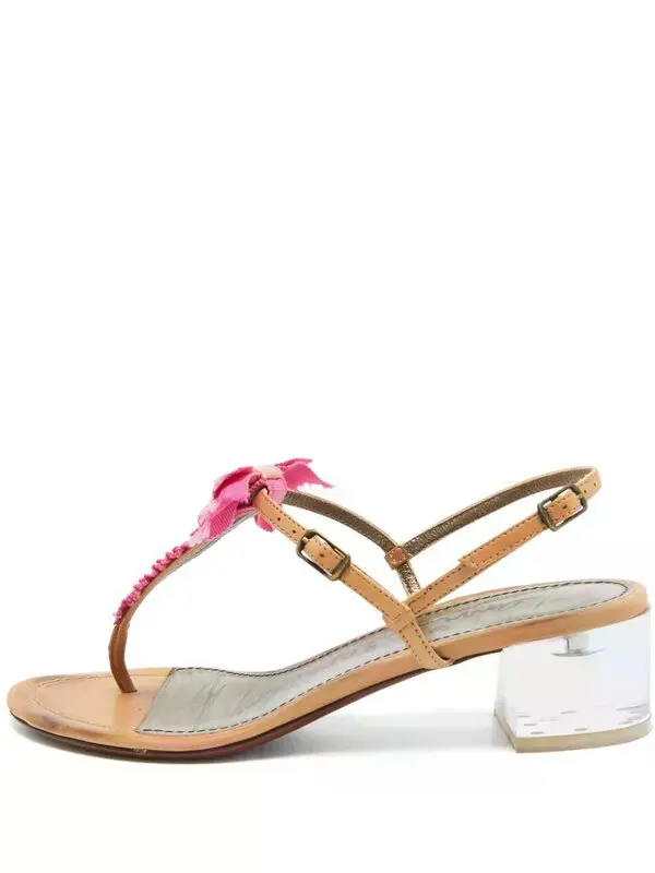 LANVIN 40mm Ruffled Thong Sandals