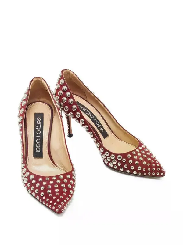 SERGIO ROSSI 110mm Stud-embellished Pointed-toe Pumps