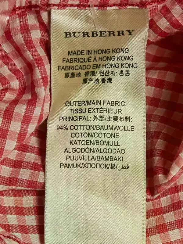 Burberry Gingham-check Cotton Shirt