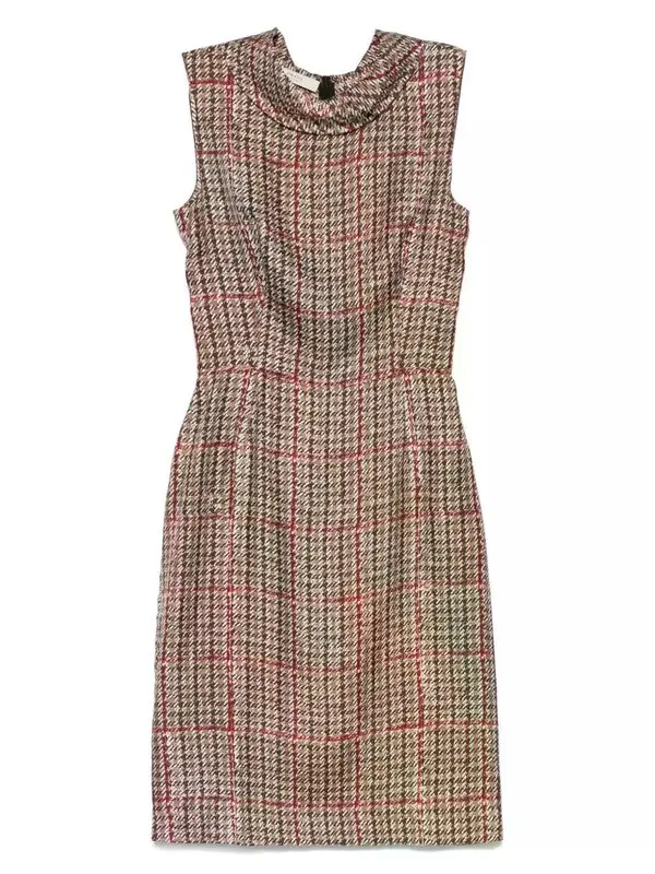 Prada 2000s Silk Houndstooth Dress