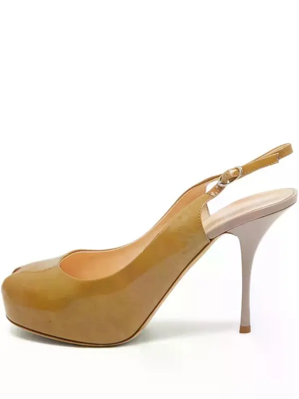 GIUSEPPE ZANOTTI 110mm Slingback Peep-toe Pumps