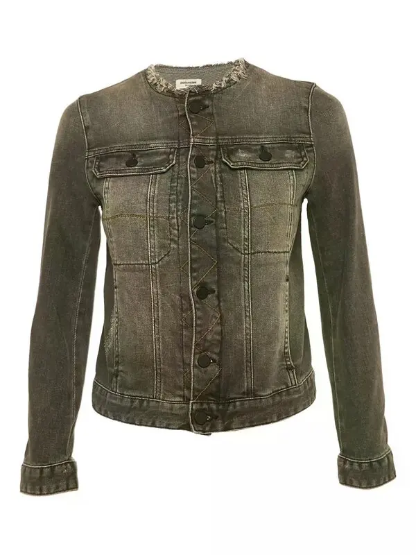 Zadig&Voltaire Frayed-collar Denim Jacket