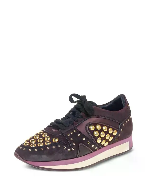 Burberry Stud-embellished Suede Sneakers